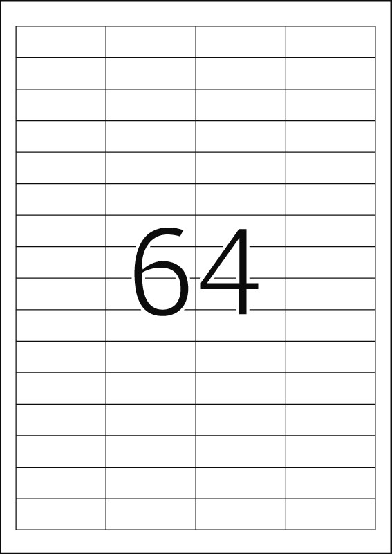 Etikete 48,3×16,9 A4/64 1/100 bela