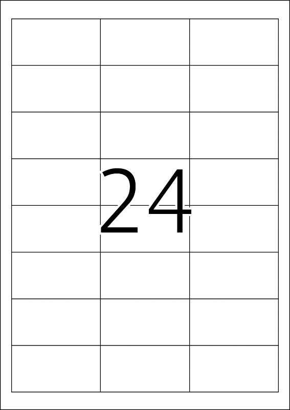 Etikete 64,6×33,8 A4/24 1/100 bela