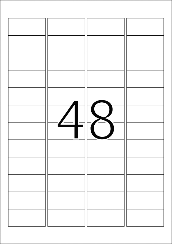 Etikete 45,7X21,2 A4/48 1/25 srebrna