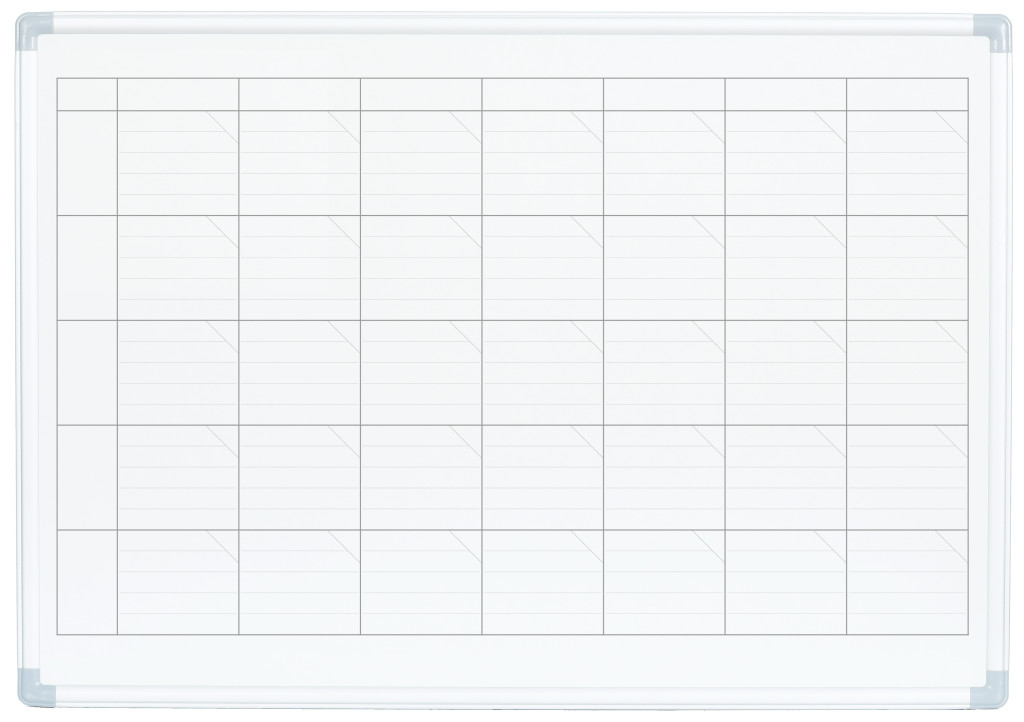 Mesečna planer tabla 60×90 cm / sedmodnevna radna nedelja