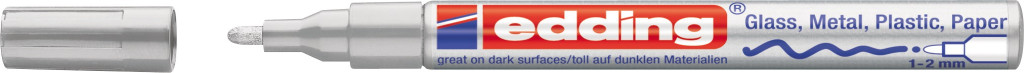 Paint marker E-751 1-2mm srebrna