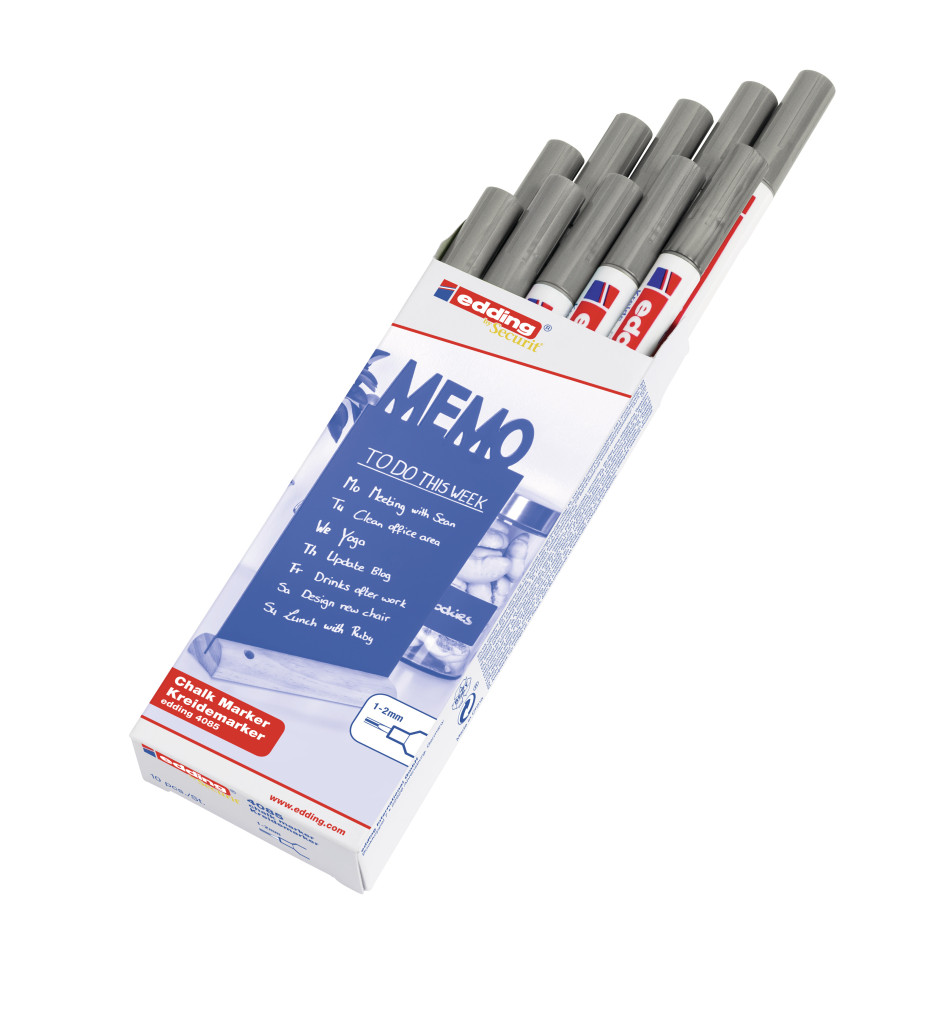 Marker za staklo CHALK MARKER E-4085 1-2mm standard srebrna