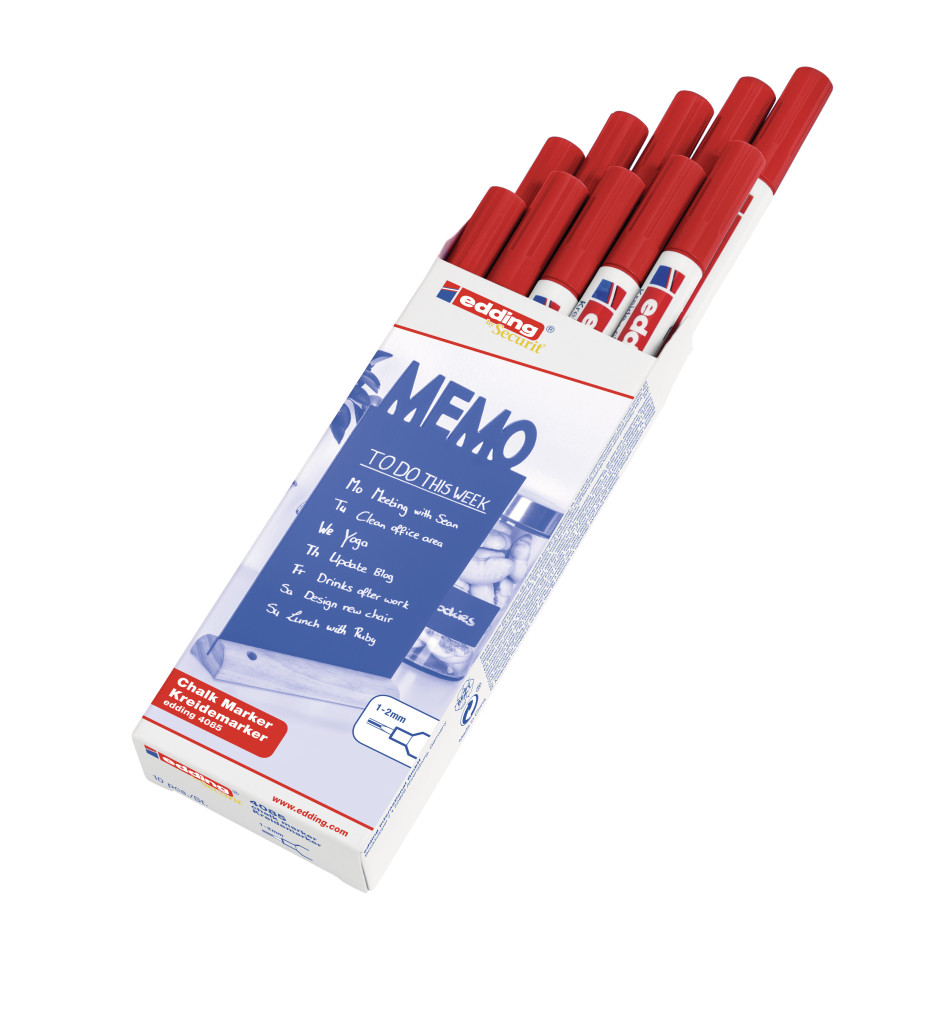 Marker za staklo CHALK MARKER E-4085 1-2mm standard crvena