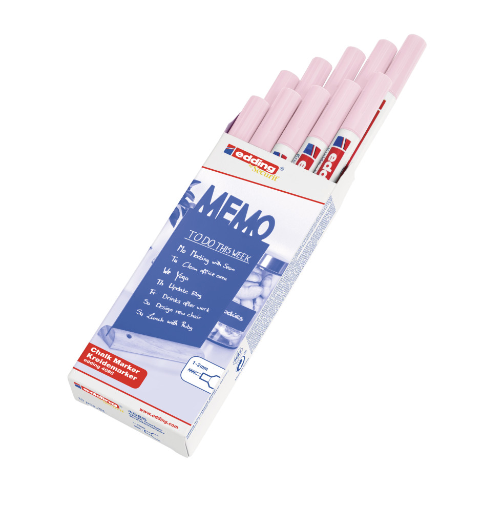 Marker za staklo CHALK MARKER E-4085 1-2mm pastel roze