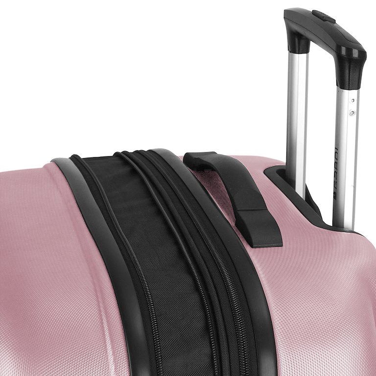 Kofer mali (kabinski) PROŠIRIVI 39x55x21/25 cm ABS 35,7/42,5l-2,8 kg Paradise XP pastelno roze