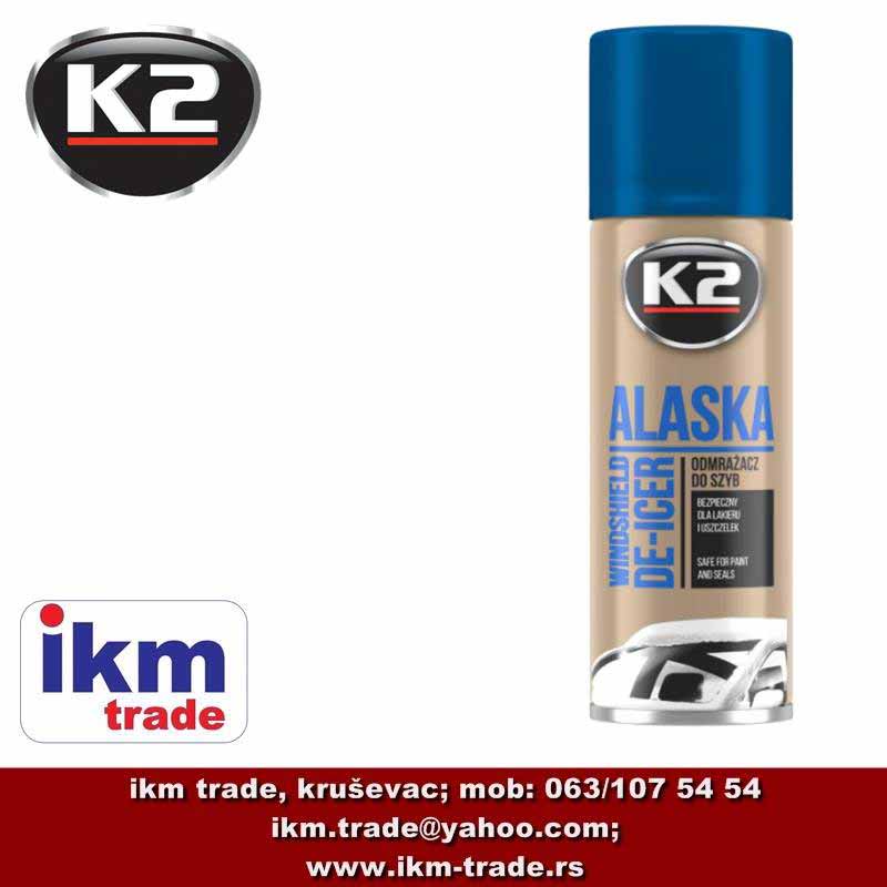 K2 ALASKA Odleđivač stakla – sprej 250ml