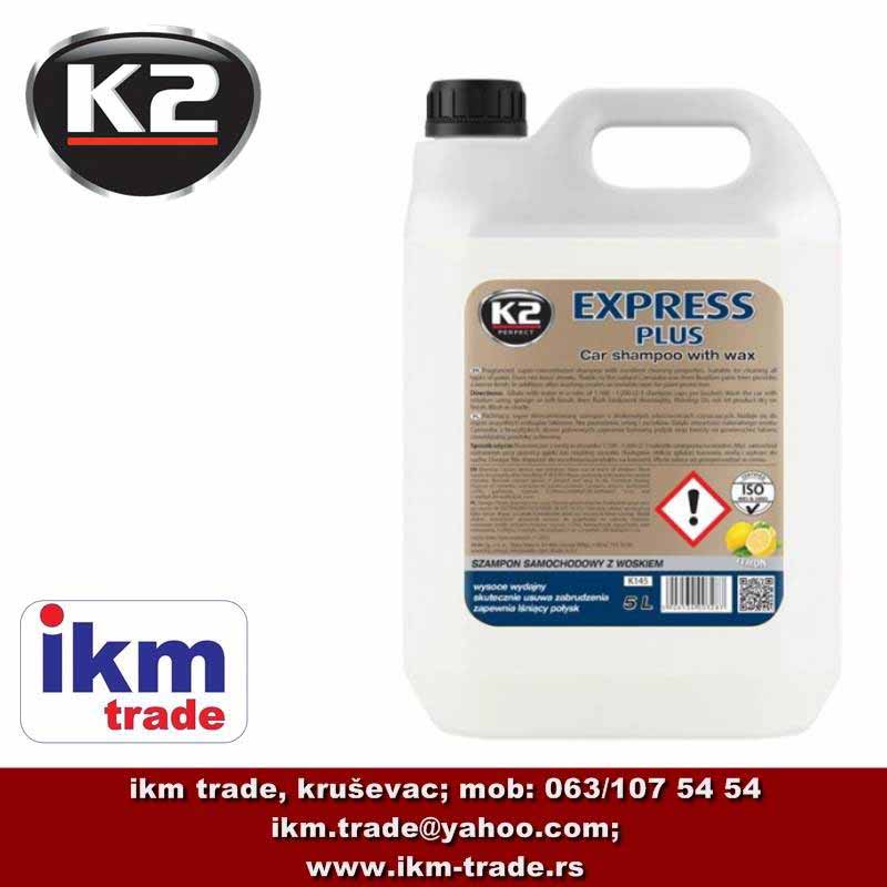 K2 EXPRESS PLUS – auto šampon sa voskom 5kg