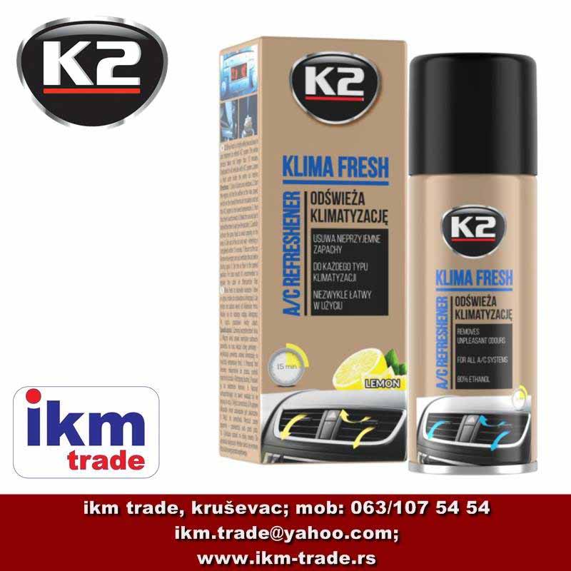 K2 KLIMA FRESH – osveživač klime – sprej 150ml