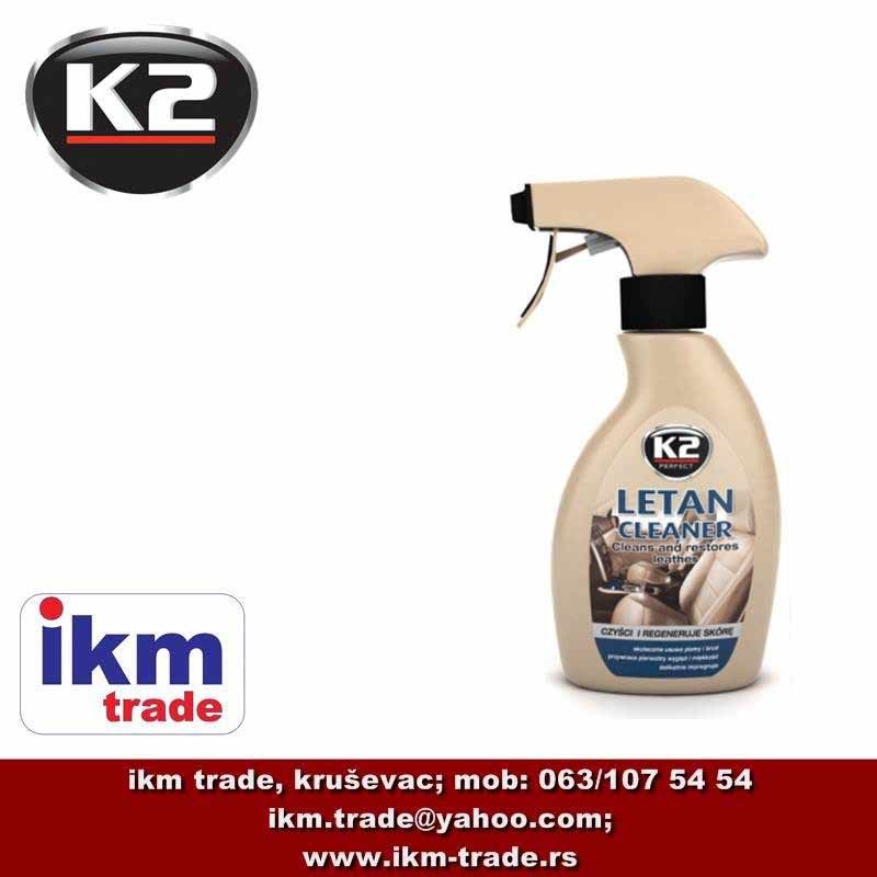 K2 LETAN CLEANER – sredstvo za negu proizvoda od kože sa fajtalicom 250ml