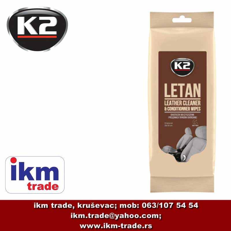 K2 LETAN WIPES – maramice za čišćenje i održavanje proizvoda od kože