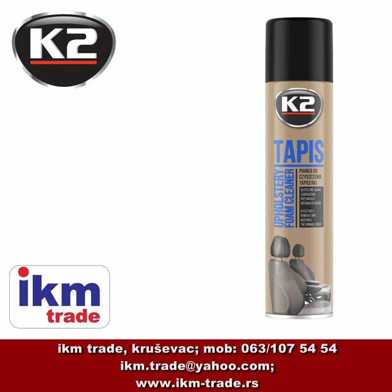 K2 TAPIS FOAM CLEANER – pena za čišćenje sedišta – sprej 600ml