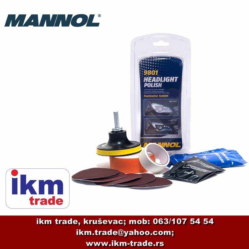 MANNOL Headlight polish 9801 – set za poliranje farova