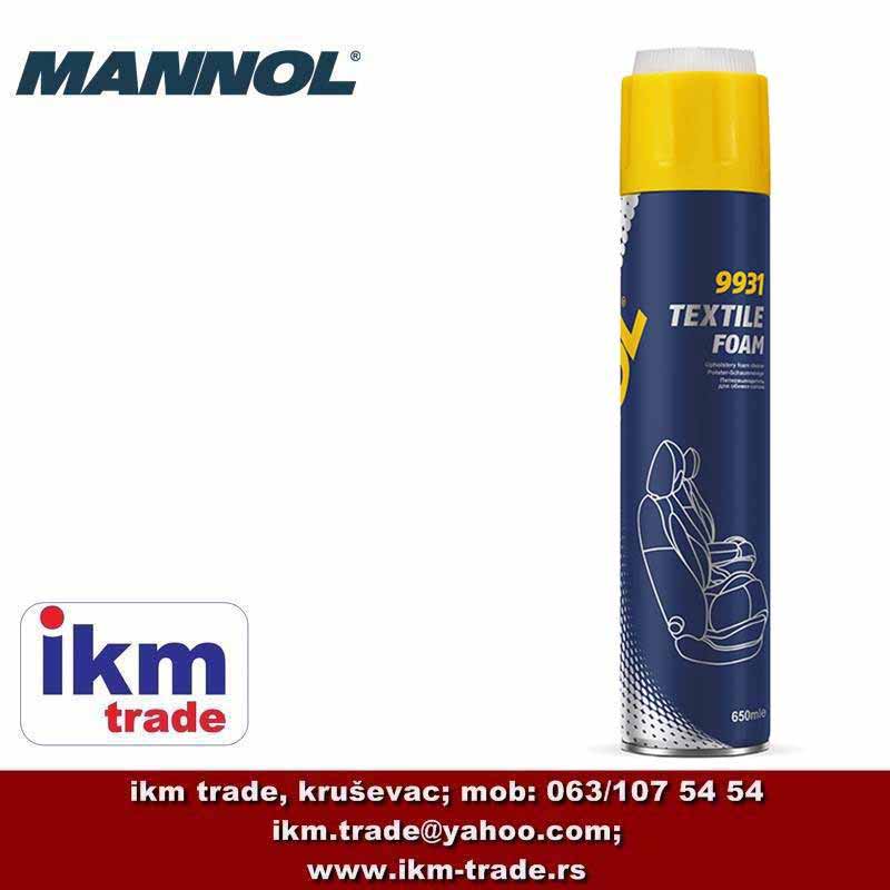 MANNOL TEXTILE FOAM – sprej za čišćenje mebla – pena – 650ml