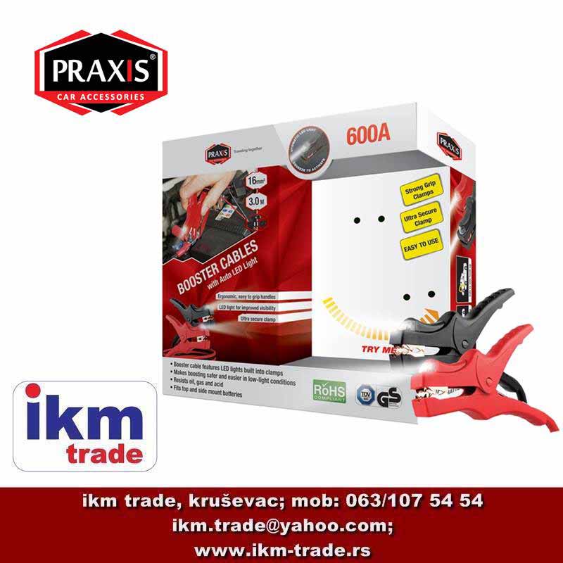 PRAXIS START KABLOVI 600 A – sa led diodama u klještima