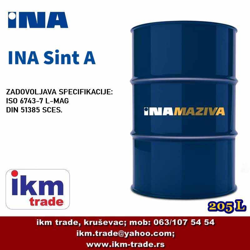 INA Sint A – sintetička tečnost za hlađenje pri obradi metala 205L