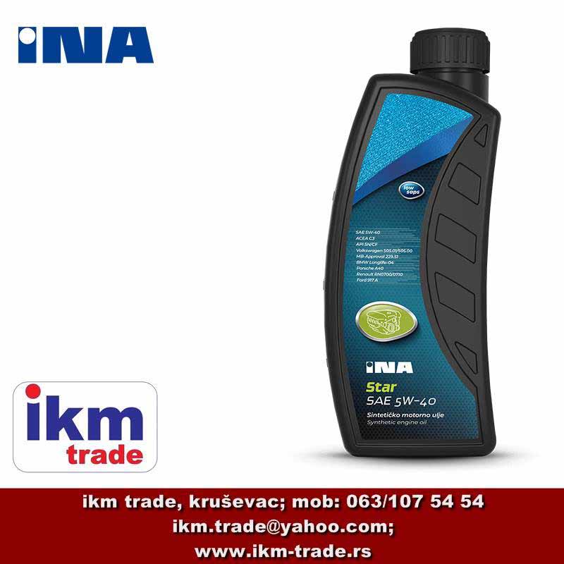INA STAR 5W 40 – Sintetičko motorno ulje – 1l