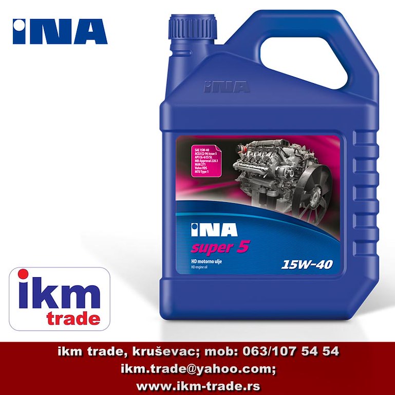 INA SUPER 5 15W40- 4l