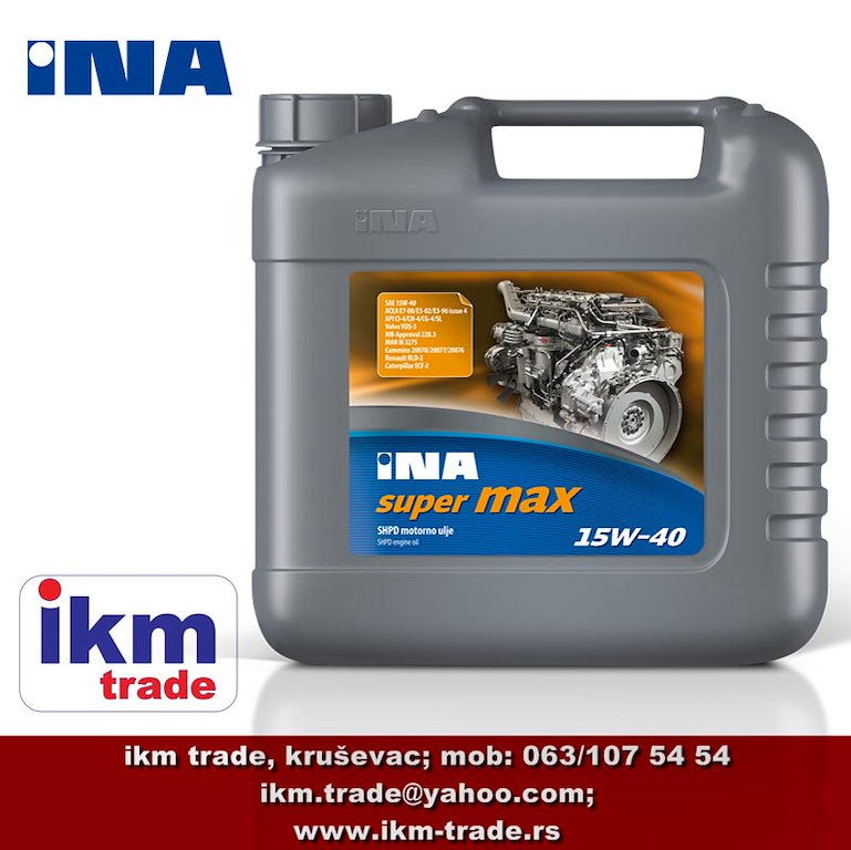 INA SUPER MAX 15W40 – 10l