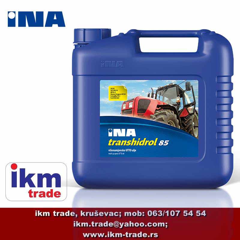INA TRANSHIDROL 85 – UTTO ulje za podmazivanje hidraulike i transmisije na traktorima 10l