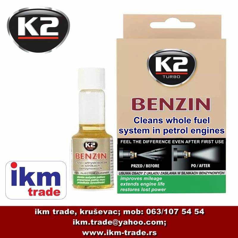 K2 BENZIN – čistač dizni benzinskih motora 50ml