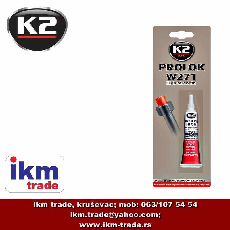 K2 PROLOK HIGH W271 – učvršćivač navoja trajni 6ml