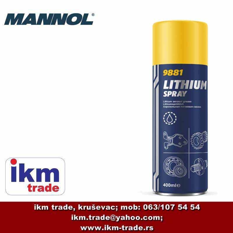 MANNOL LITHIUM SPRAY – litijumska mast u spreju 400ml 9881