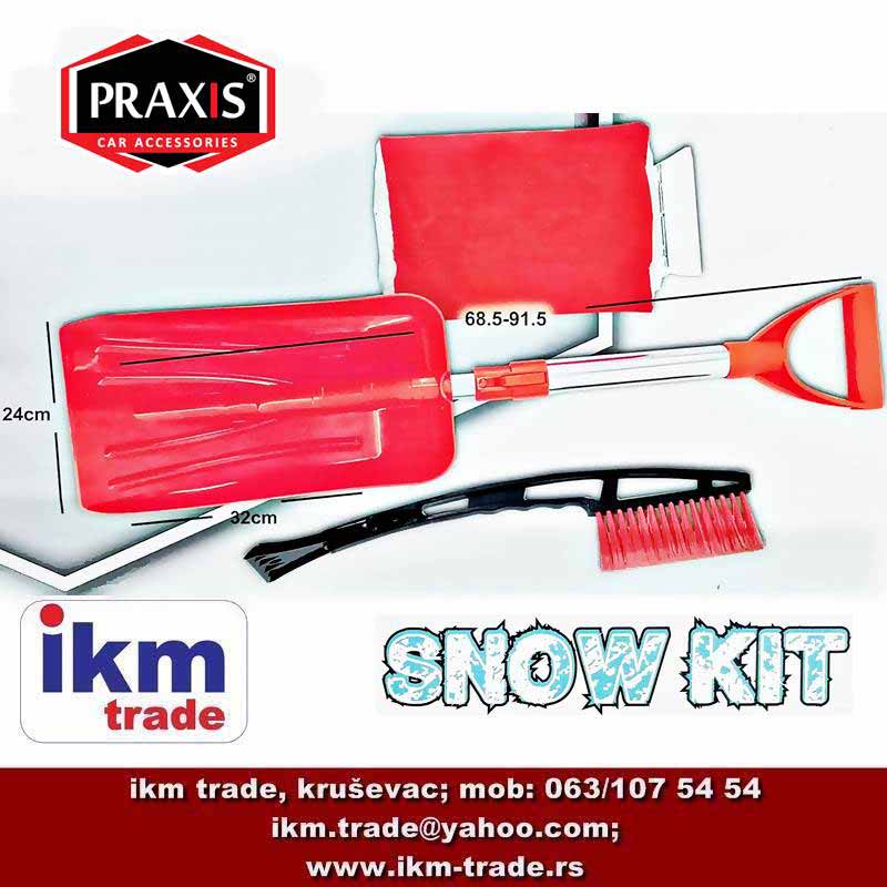 PRAXIS SNOW KIT – zimski set – lopata, strugač leda, četka tomahawk