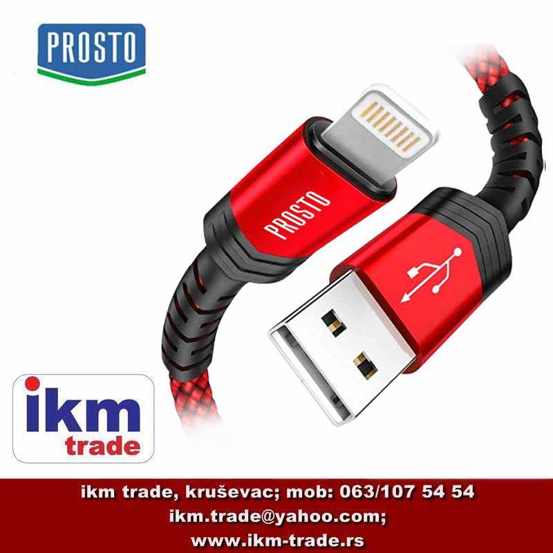 PROSTO Kabl za punjač mobilnog telefona USB A- APPLE 1m