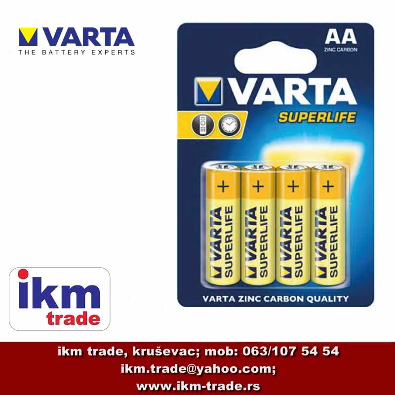 Varta Cink karbon baterije 1,5 V AA