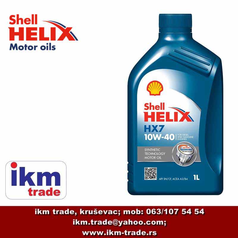 SHELL HELIX HX7 10W- 40 1l