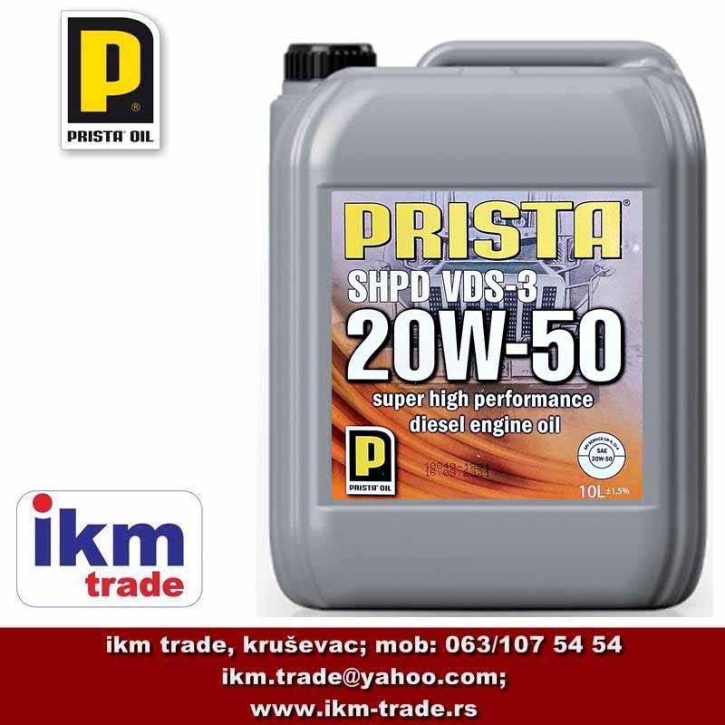 PRISTA SHPD VDS-3 20W- 50 – motorno ulje za kamione i poljoprivredne mašine 10l