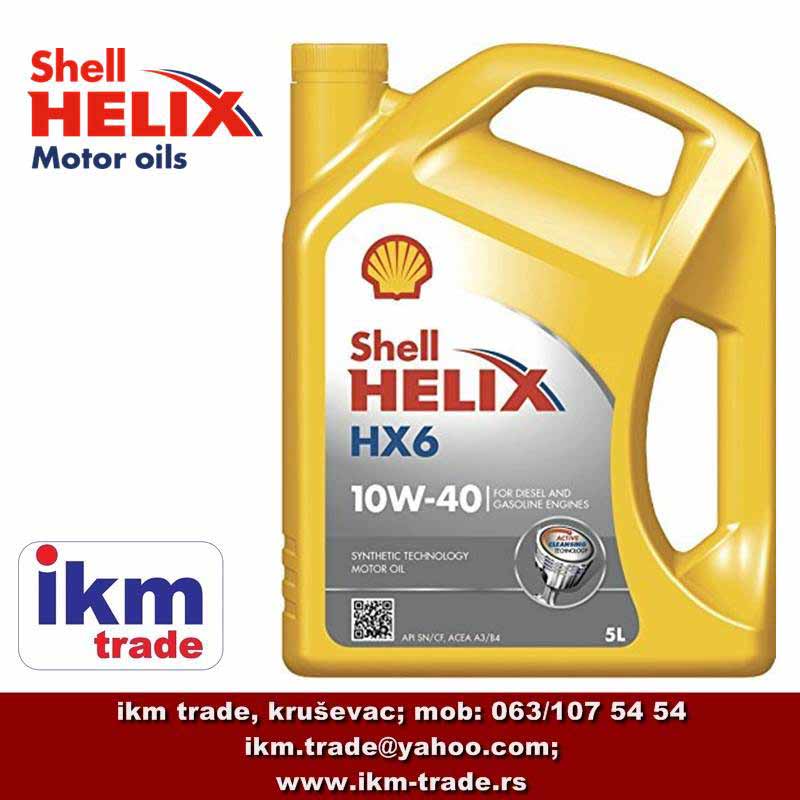 SHELL HELIX HX6 10W-40 5l