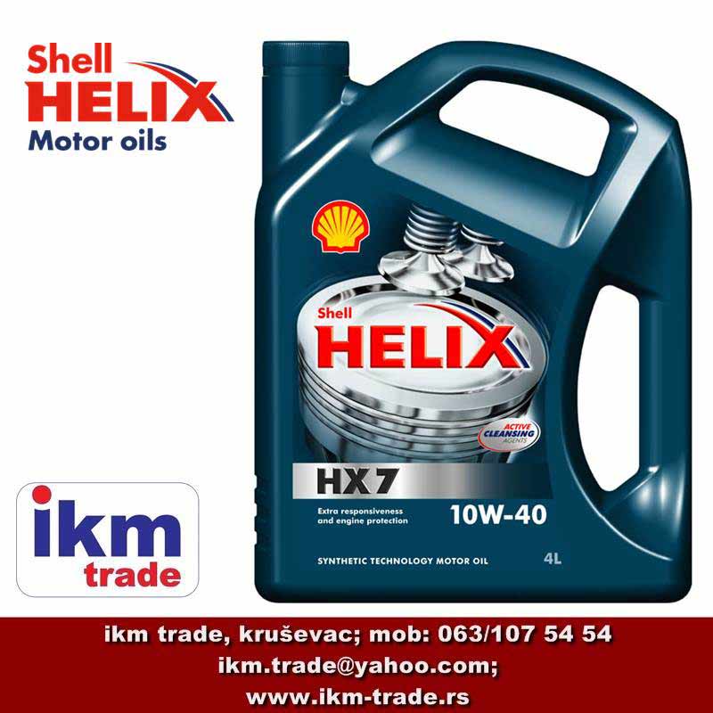 SHELL HELIX HX7 10W- 40 4l