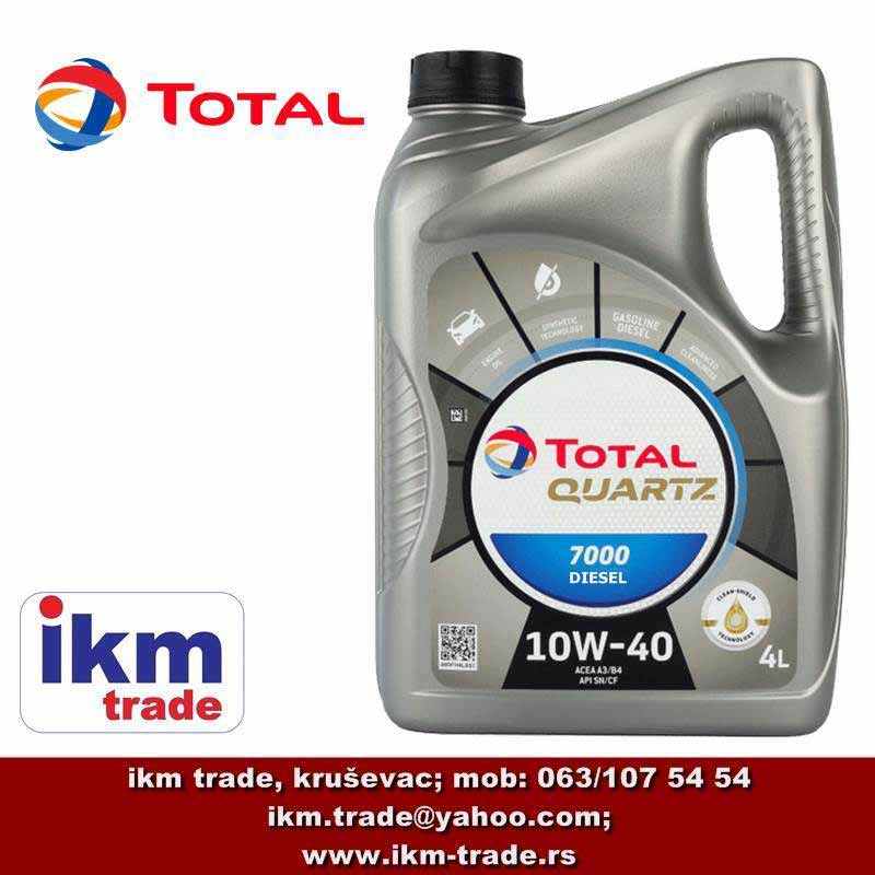 TOTAL QUARTZ 7000 DIESEL 10W-40 4l