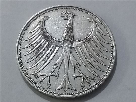5 srebrnih DM iz 1951