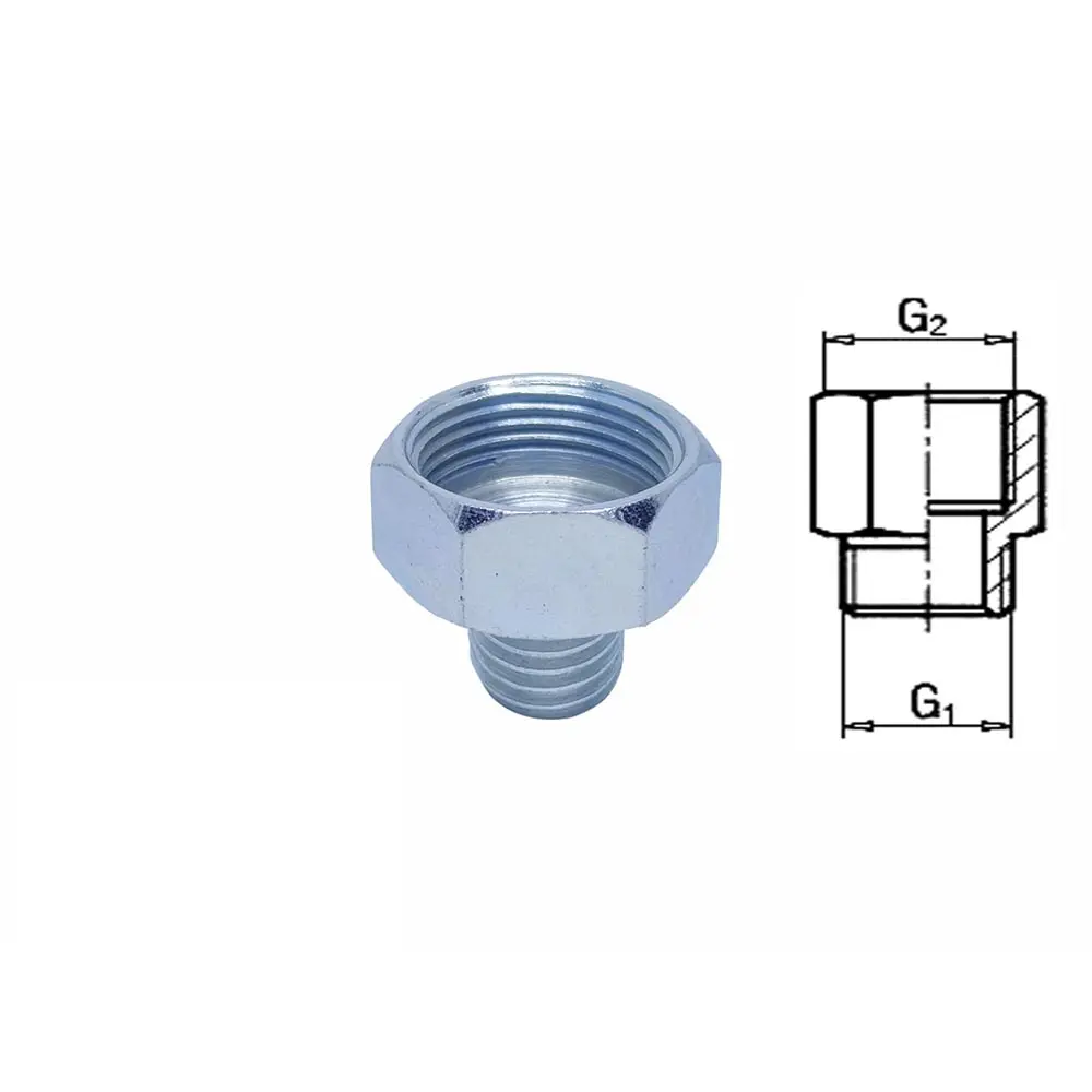 Bojlerski nipli redukcija 1/4''-1/2''(S-U), 21x21x19 mm