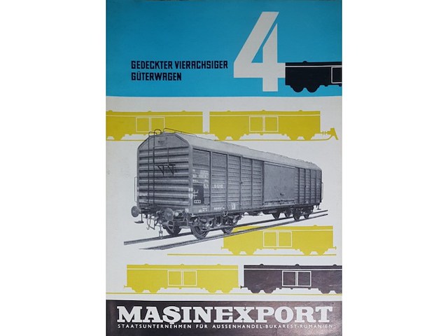Brošura Pokriveni Teretni Vagon `MASINEXPORT` Romania