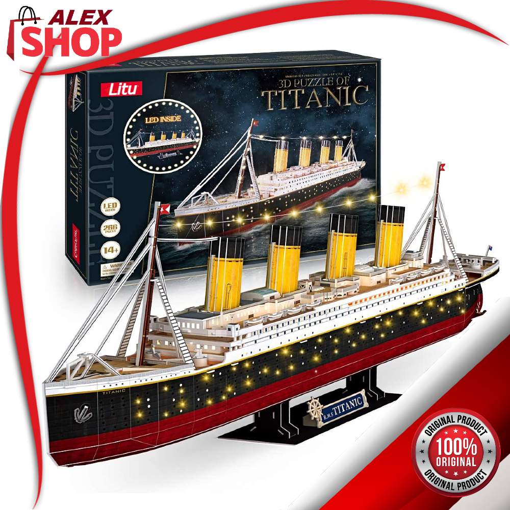 Velika svetleća maketa broda Titanik 3D puzle