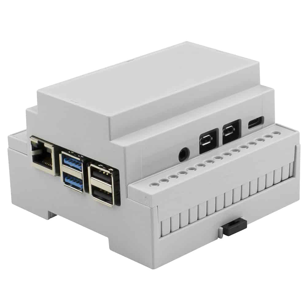 Raspberry Pi 4 DIN RAIL, sivo