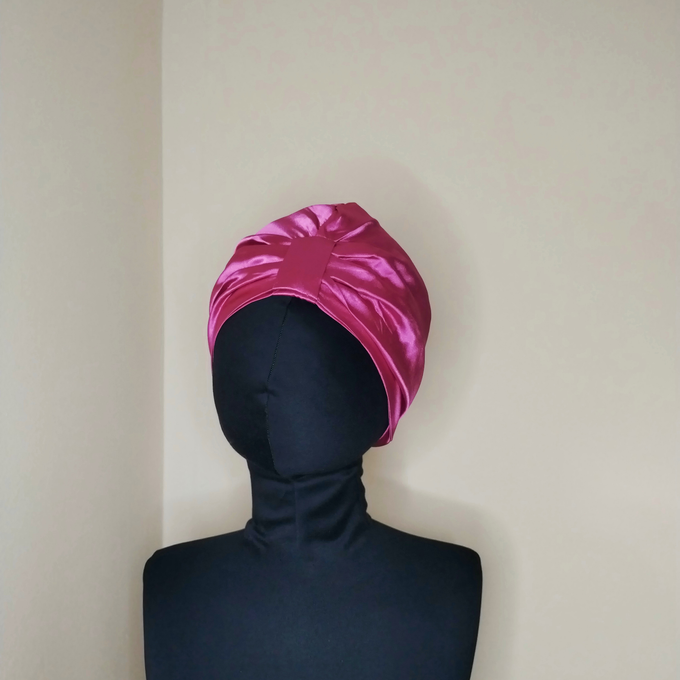 Satenski pink turban