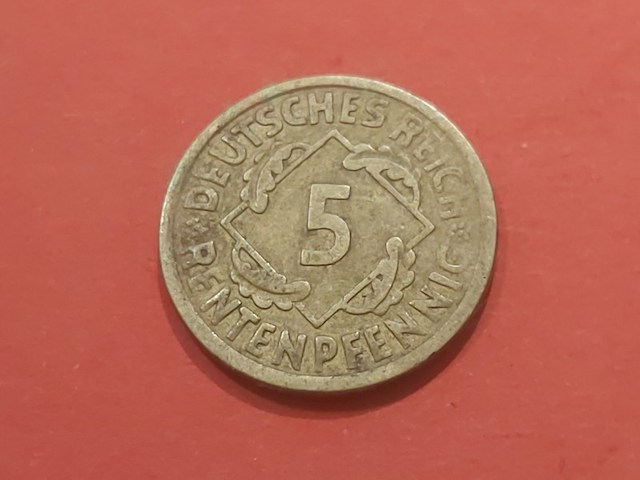 Nemačka  - 5 rentenpfennig 1924 god A