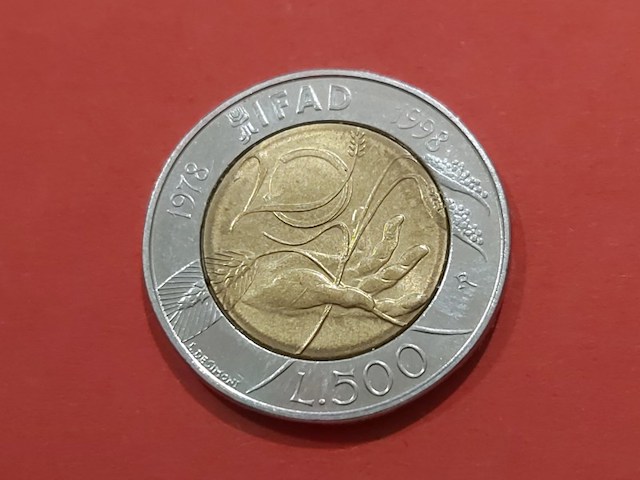 Italija  - 500 lira 1998 god FAO