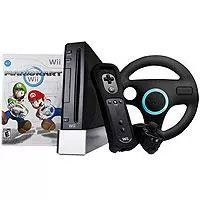 Nintendo Wii + Wii Mario Kart + Wii Volan + Remote Plus BLACK