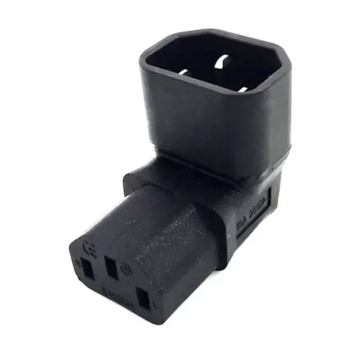 Adapter napojni C14 M - C13 F ugaoni 90°