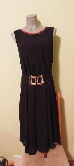 Crna svecana haljina,velicina 48-50 ili 3 XL