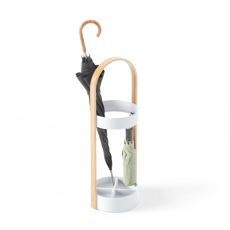STALAK ZA KIŠOBRANE – BELLWOOD umbrella stand white/natur