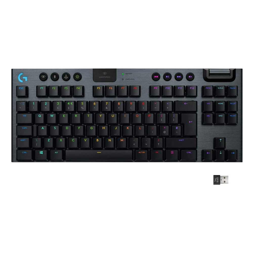 G915 Lightspeed Tenkeyless Wireless Gaming Kbd - GL Clicky - Carbon, US