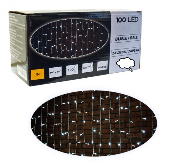 100 led lampica u obliku zavese, 52-180