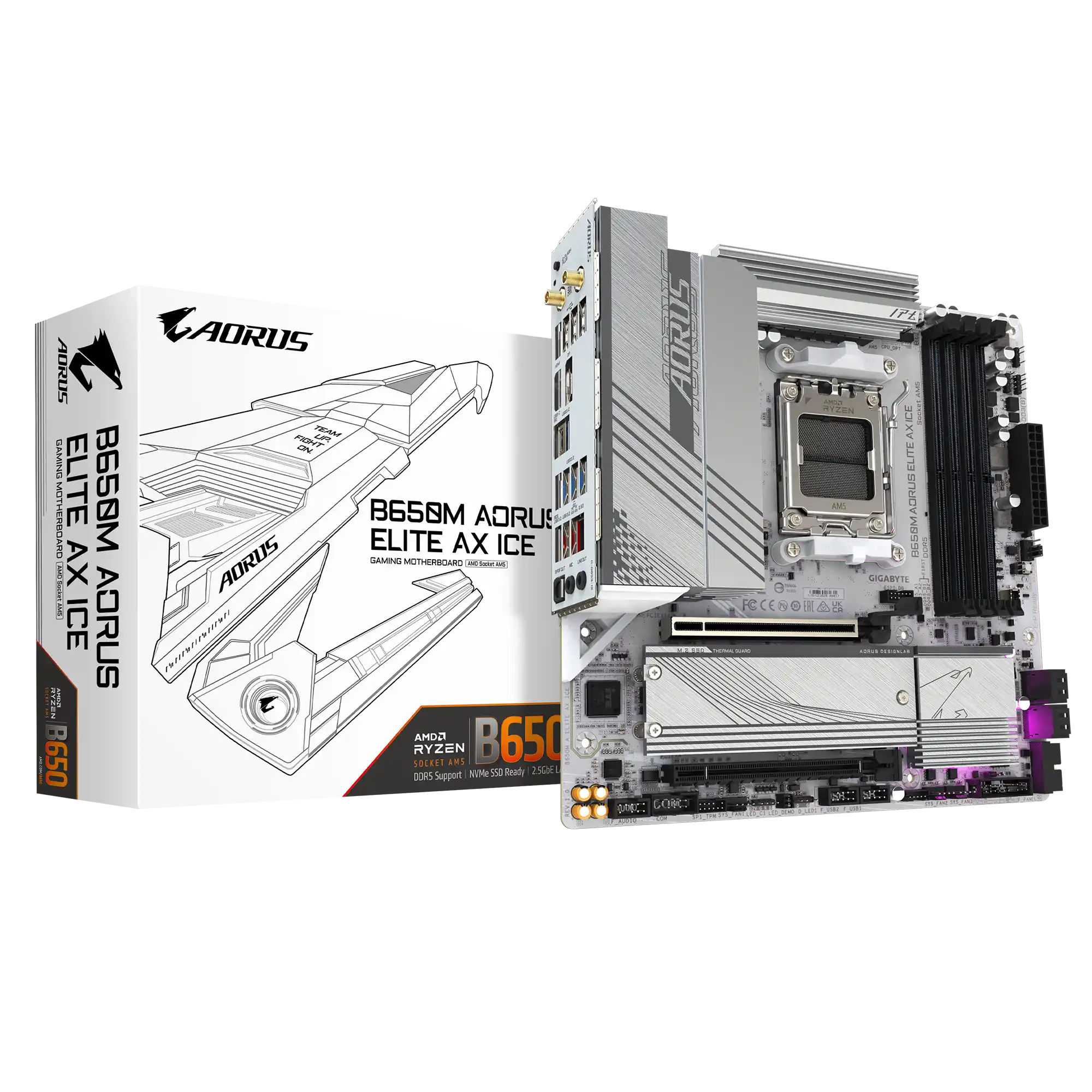 Matična ploča AM5 Gigabyte B650M AORUS ELITE AX ICE