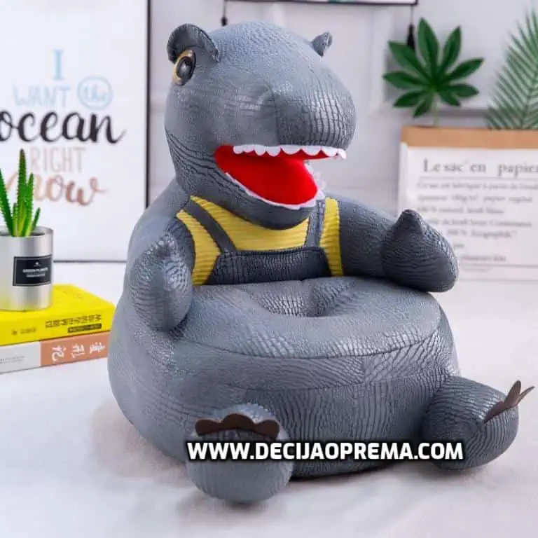 Foteljica za decu Dino Grey